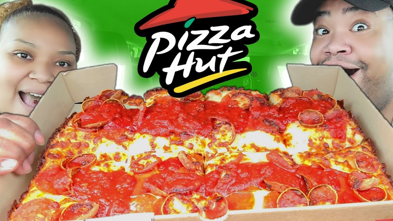 Pizza Hut Detroit Style Pizza Review | Is It Worth The Hype? - YouTube