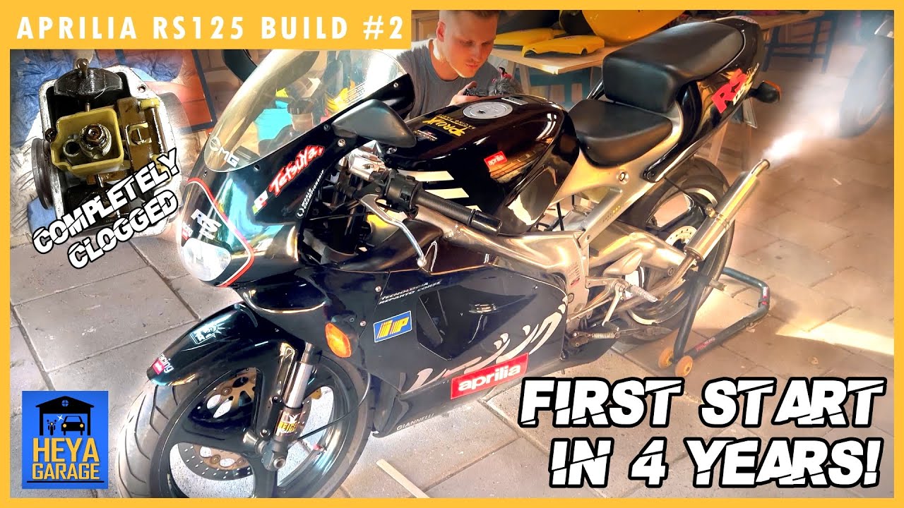 Aprilia RS 125 Barn Find Build #2 - First Start In 4 Years! - YouTube