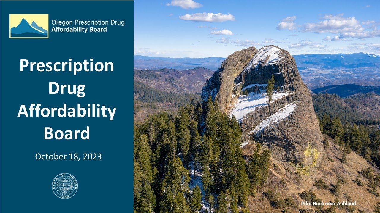 Oregon Prescription Drug Affordability Board October 18, 2023 - YouTube