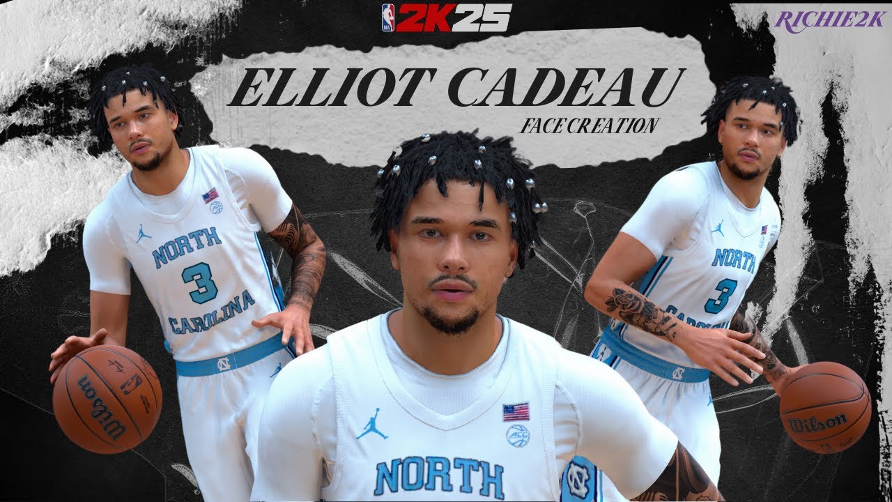 Elliot Cadeau Face Creation NBA 2K25 - YouTube