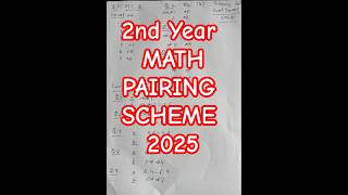 2nd Year Math Pairing Scheme 2022 Math Scheme 2nd Year 2022 Muhammad ...