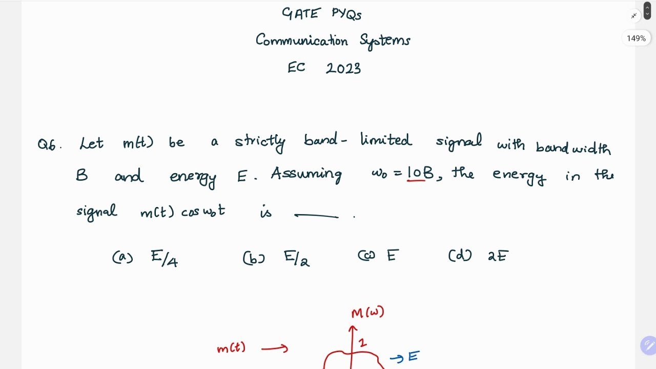Communication Systems GATE PYQ | Question 6 | Ram Balaji S - YouTube