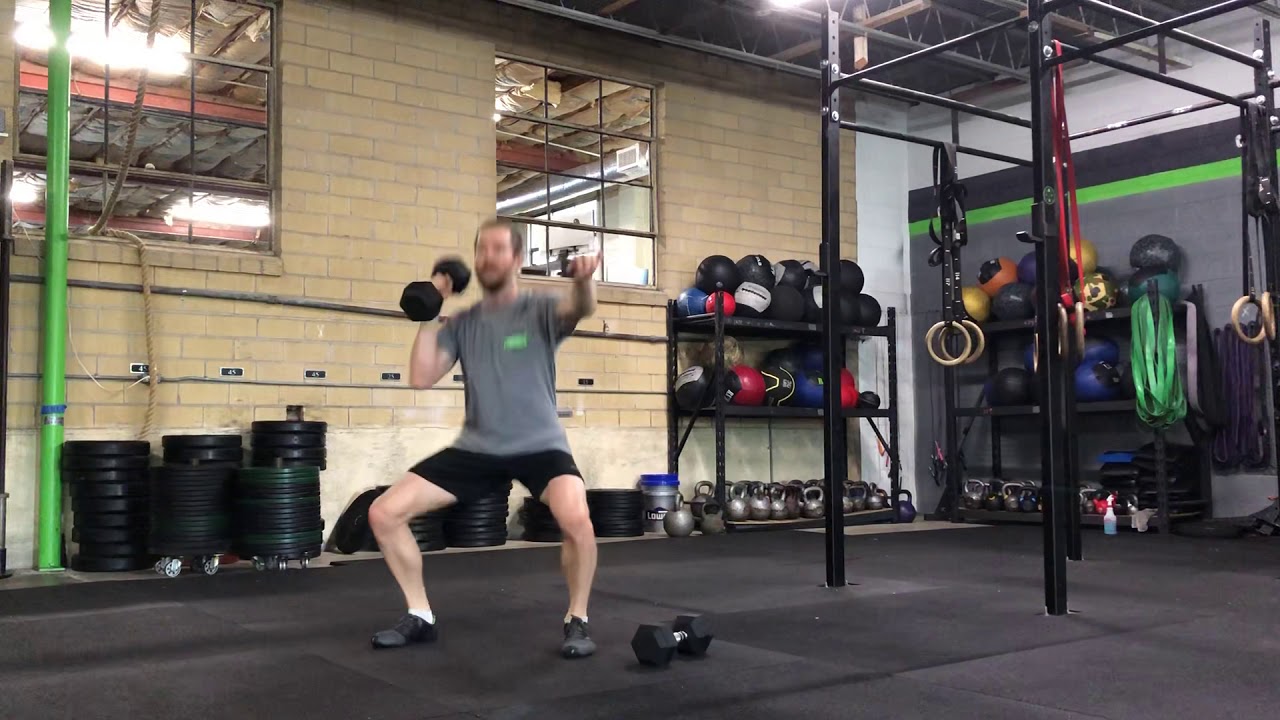 Demo: One-arm Dumbbell Squat Cleans - YouTube