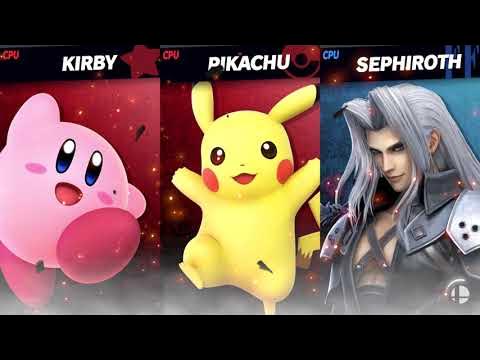 Super Smash Bros. Ultimate - Battle #462 Kirby & Pikachu VS Sephiroth - YouTube