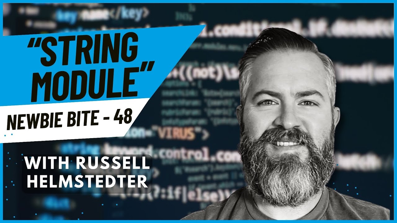 [Newbie Bites] #48. String Module - YouTube