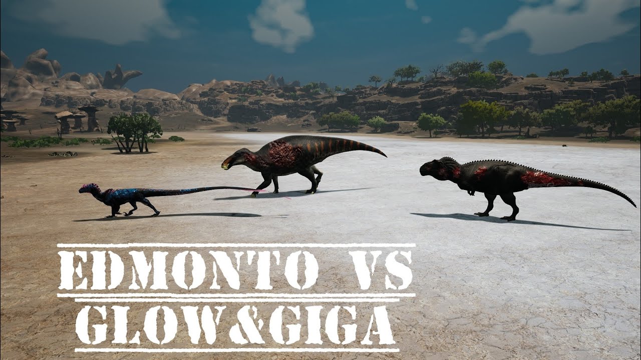 Path of Titans - Edmonto vs Glow&Giga #dinosaurier #pathoftitans # ...
