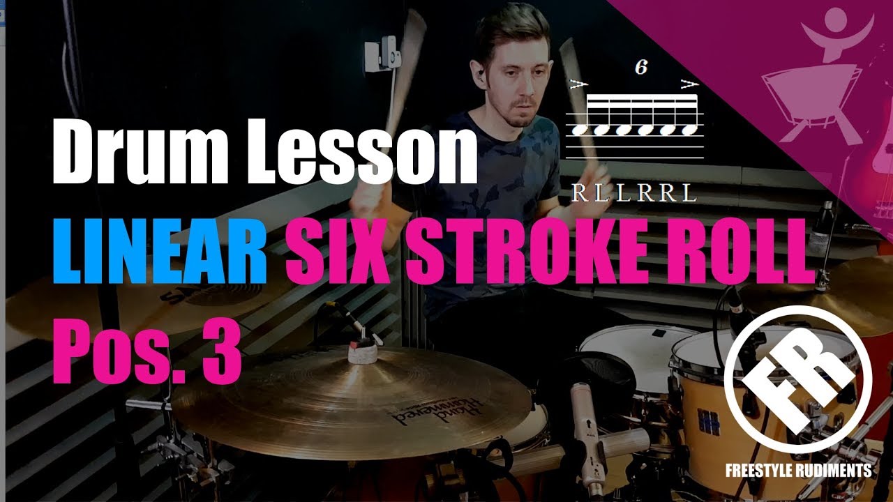Six Stroke Roll in position 3 applied to drum kit | DRUM LESSON ...