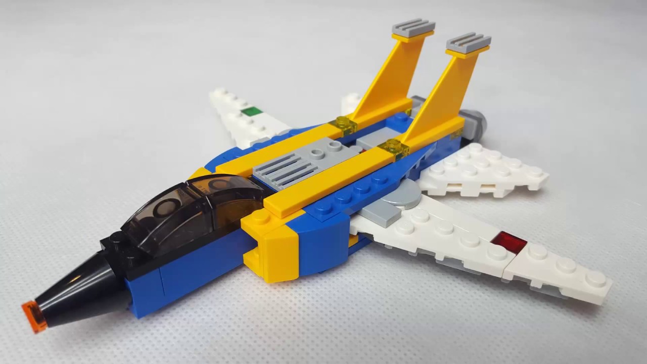 Lego Creator 31042 Samolot Planes Airplane Jet Animation Speed Build ...