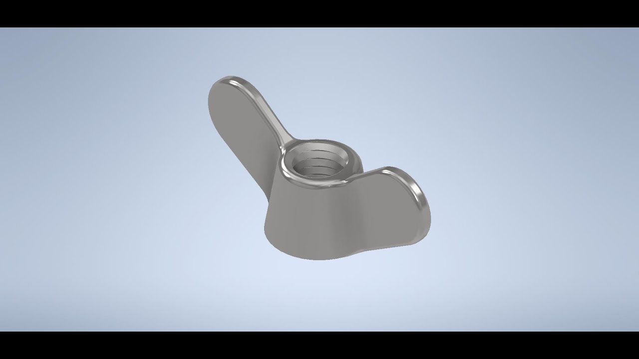 3D Modelling a Wingnut on Autodesk Inventor 2021 - YouTube