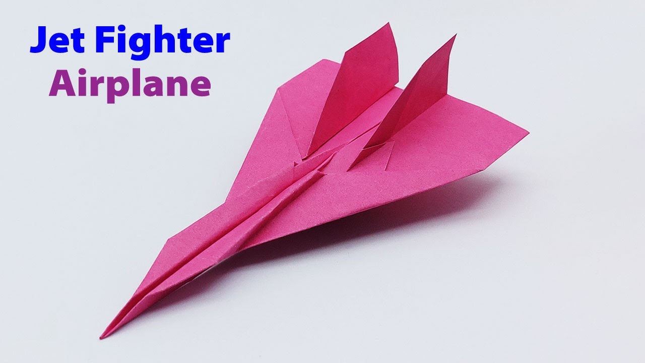 How To Make a Jet Fighter Paper Airplane That Fly Far - YouTube