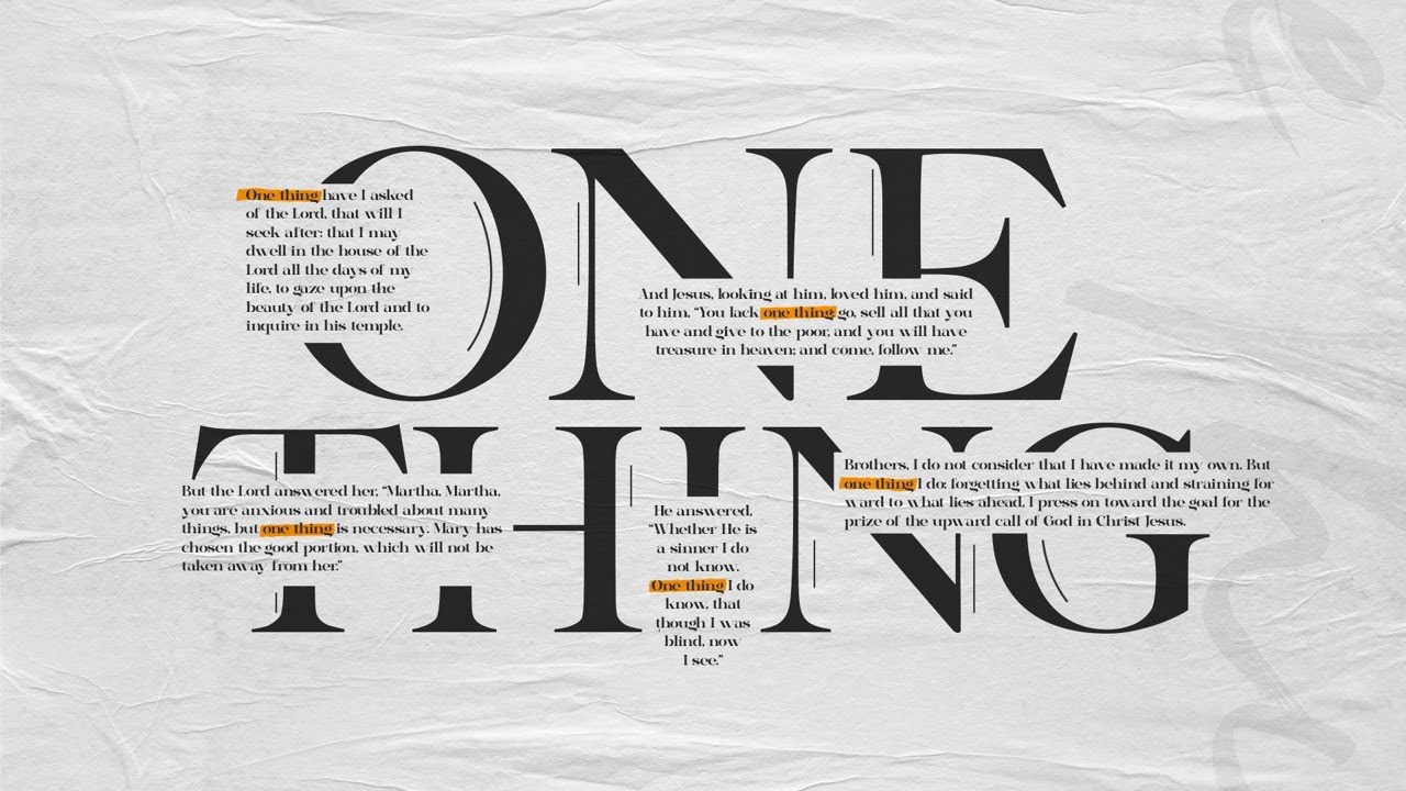 915am Worship Service - One Thing I Do - YouTube