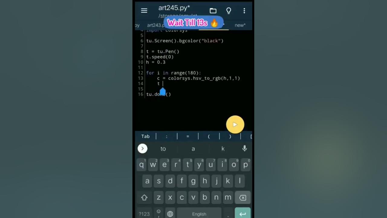 Python Turtle Ninza Graphics 🥰🥰shorts Pythonshorts Youtube
