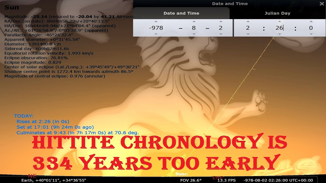 Redating Mursili II's solar eclipse to August 2, 979 BC means Hittite ...