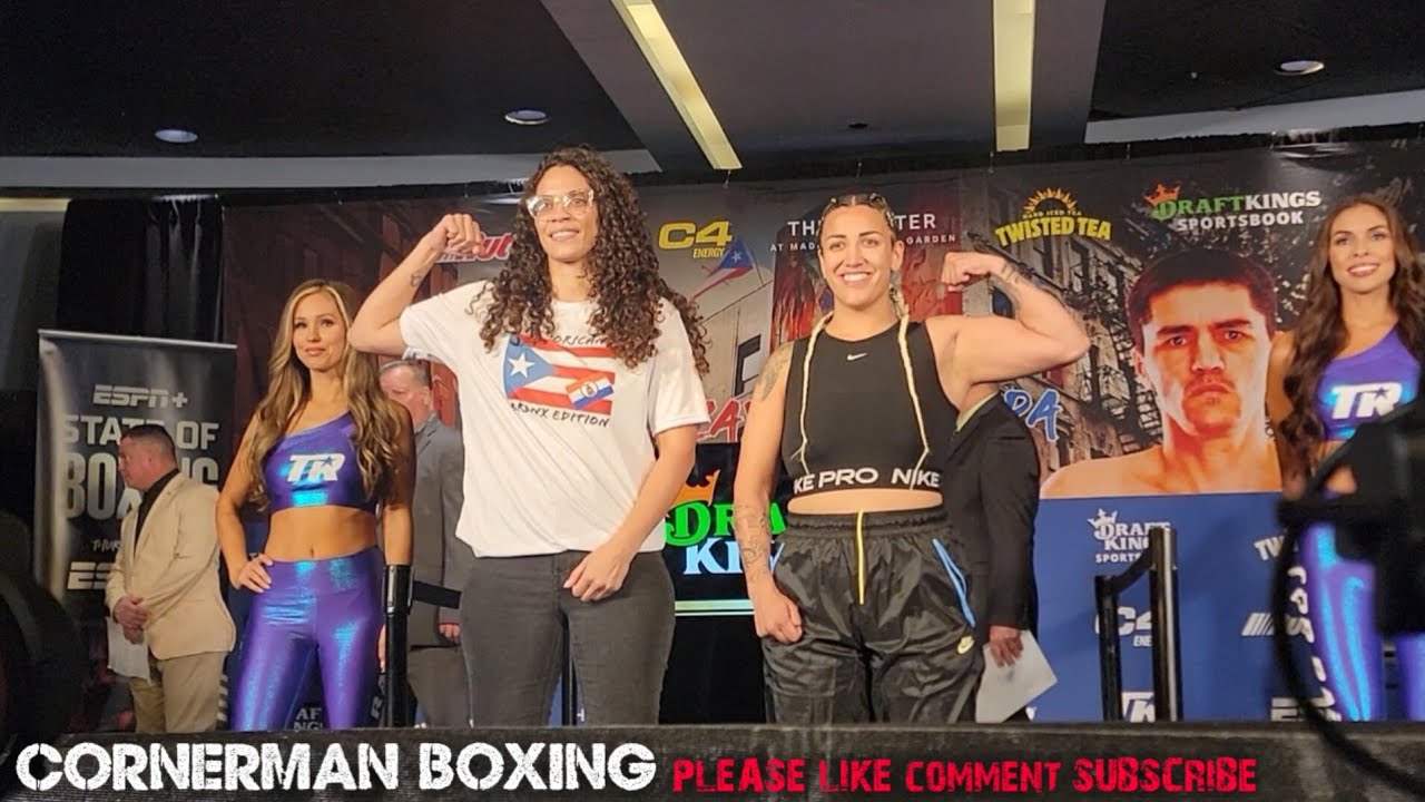 NISA RODRIGUEZ VS JORDANNE GARCIA WEIGH IN & FACE OFF AHEAD OF ...