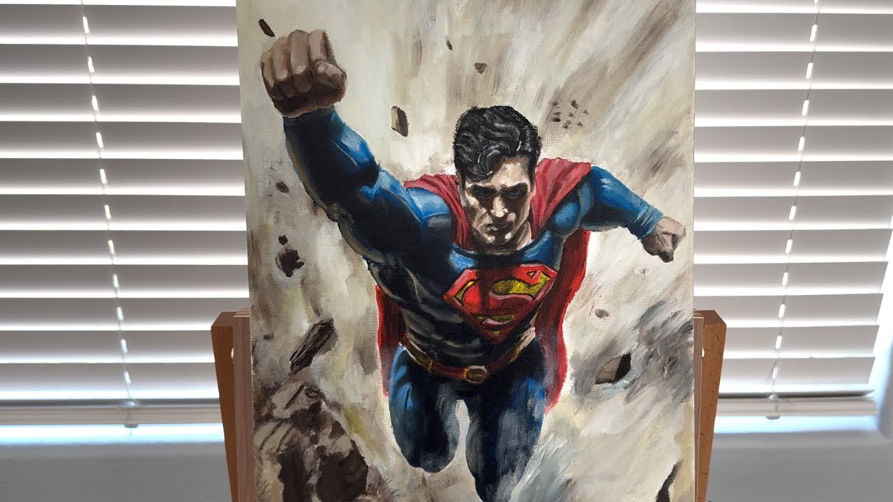ASMR Oil Painting Compilation | Superman Crashing Through Building ...