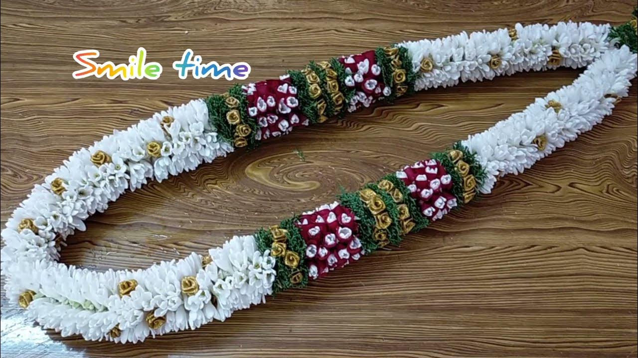 kalyana malai sambanggi dish vatchi seivathu eppadi / கல்யாணா பூ மாலை wedding garland to string ...