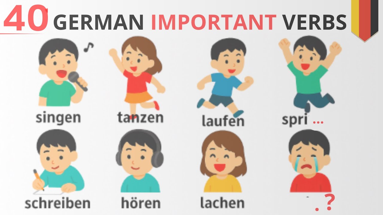 The most 40 important verbs in the German | Alltag Verben | part2 - YouTube