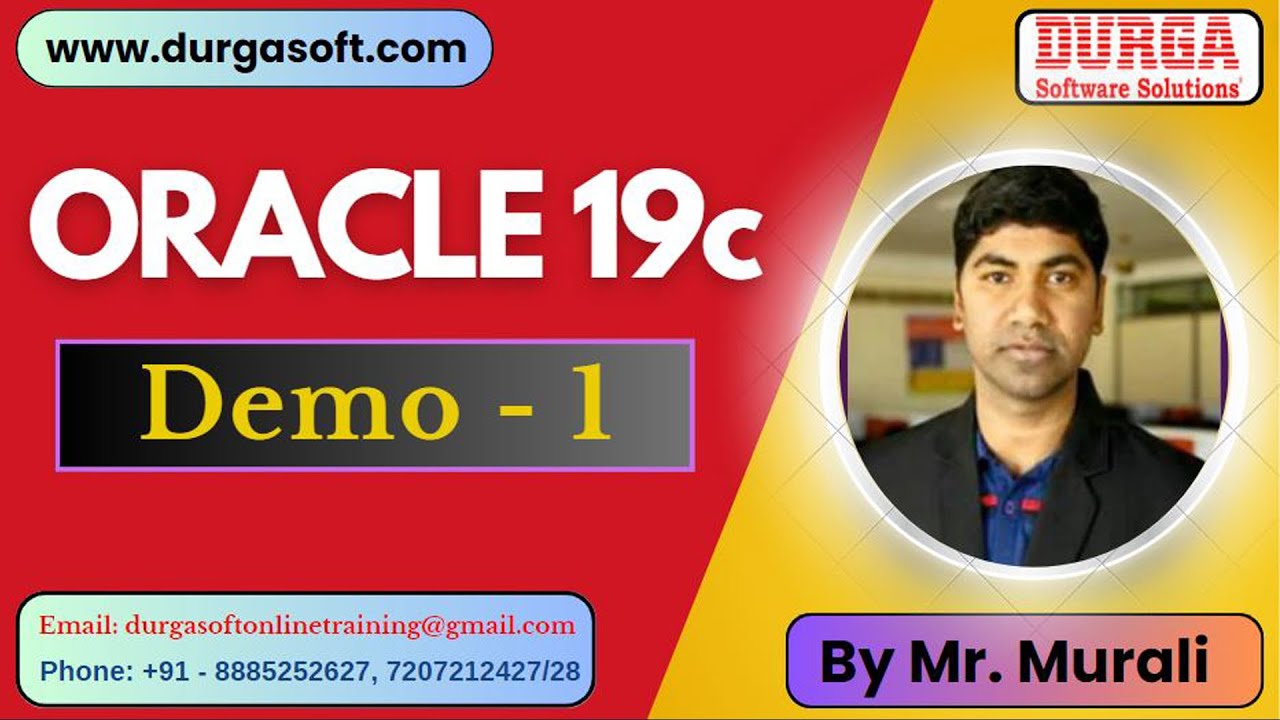 ORACLE 19c tutorials || Demo - 1 || by Mr. Murali On 10-07-2024 @11AM ...
