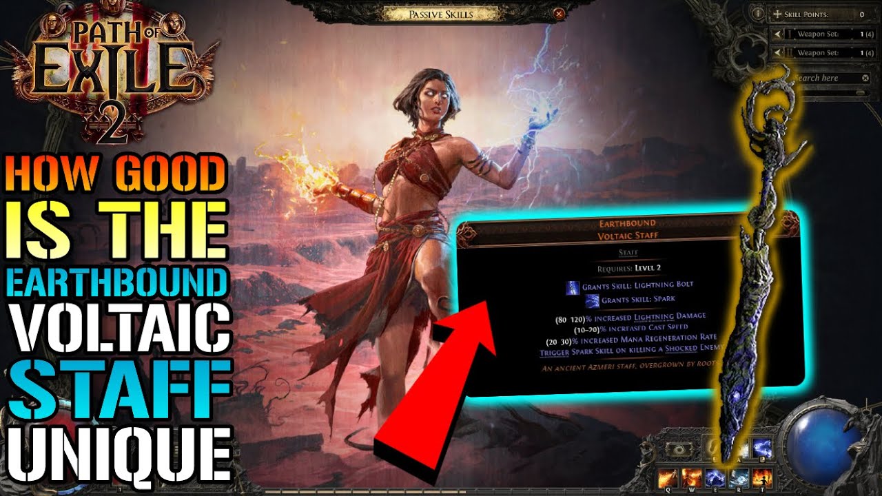 Path Of Exile 2: "Earthbound Voltaic Staff" Unique Guide! How Good Is ...