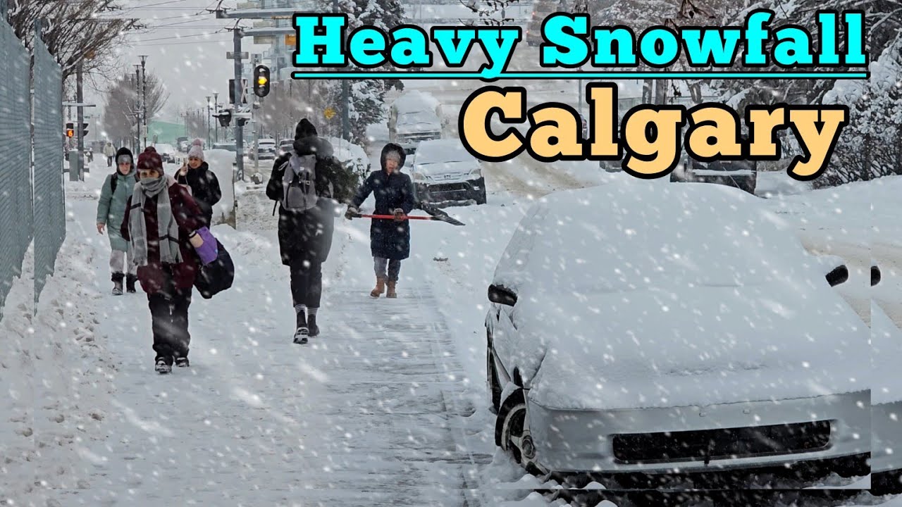 Heavy Snowfall and -15°C Freezing Cold in Calgary Alberta Canada 🇨🇦 # ...