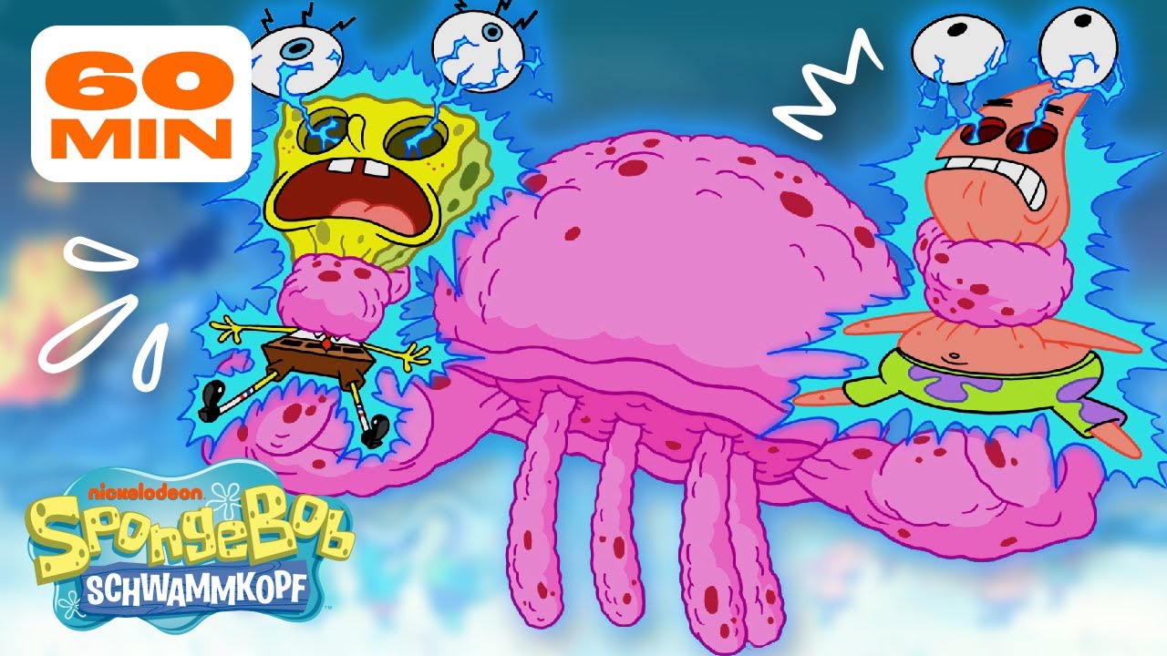 SpongeBobs größte Monsterkämpfe! | 1-Stunde Compilation | Spongebob ...