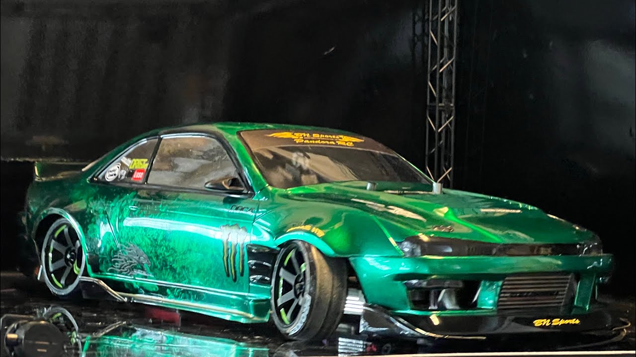 Marbling Pandora S14 body shell 綠雲石の塗裝 - YouTube