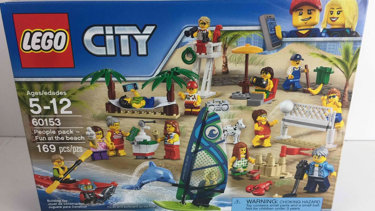 Lego City Fun at the Beach people pack - YouTube