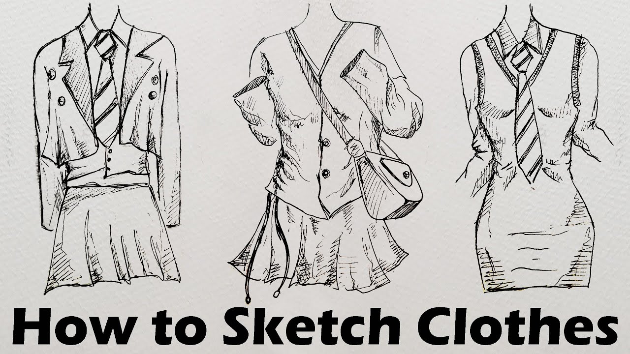How To Draw Clothes and Wrinkles - BEGINNERS TUTORIAL - YouTube
