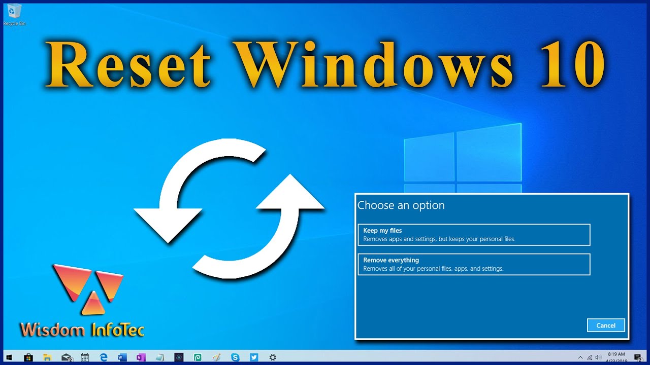 How to reset Windows 10 | 2020 | Wisdom InfoTech - YouTube