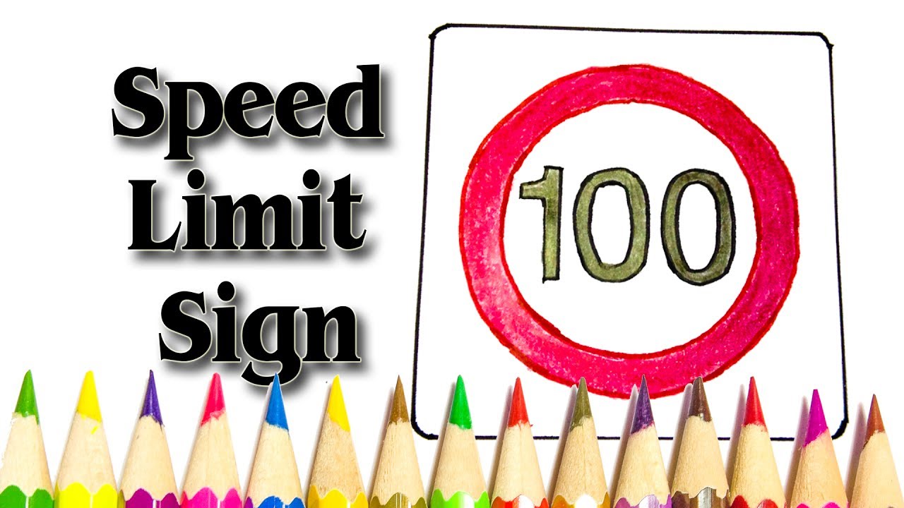 How to Draw Speed Limit Sign - SLD - YouTube