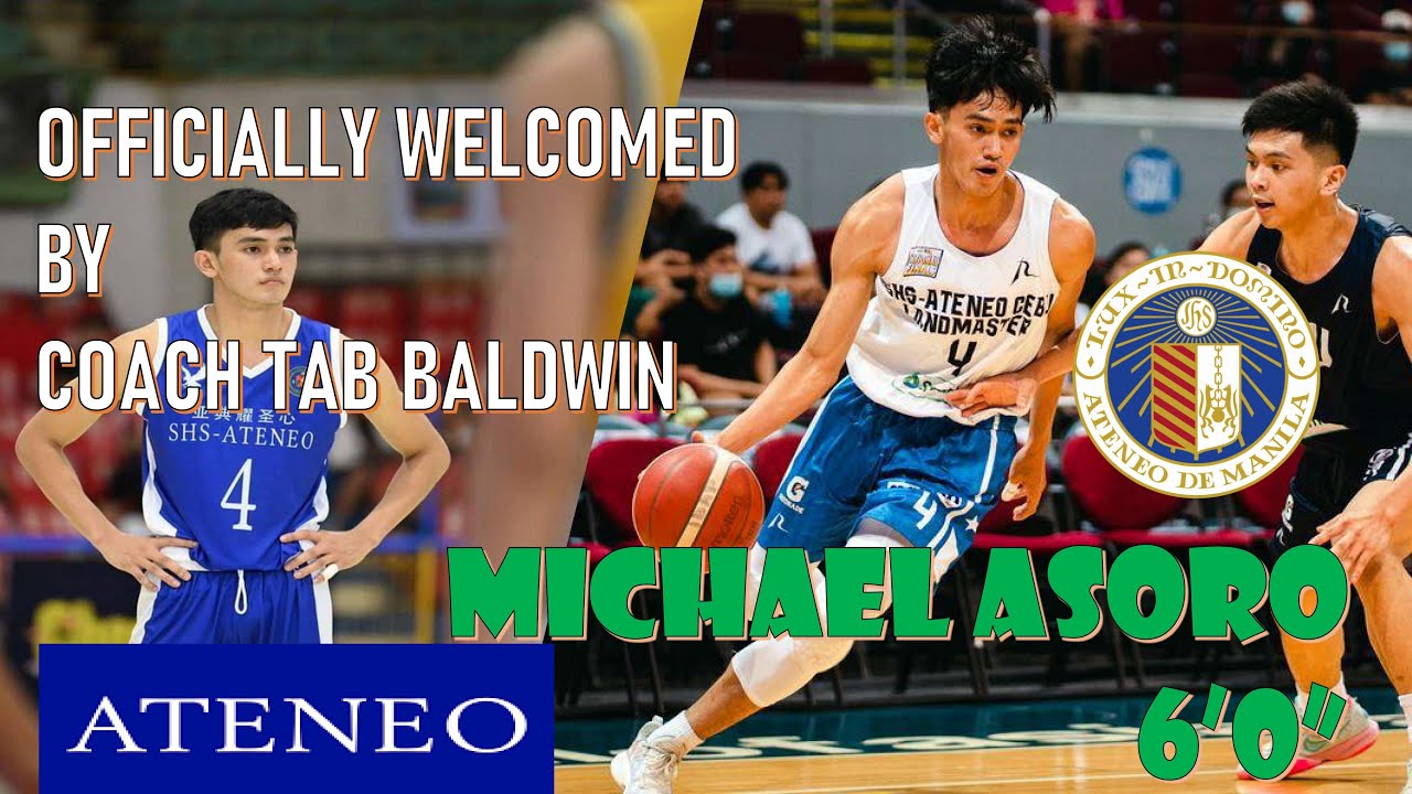 MICHAEL ASORO WELCOMED by Ateneo Blue Eagles head coach TAB BALDWIN ...