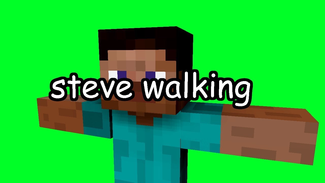 Steve Walking | Free Green Screen To Use In Your Christian Minecraft ...