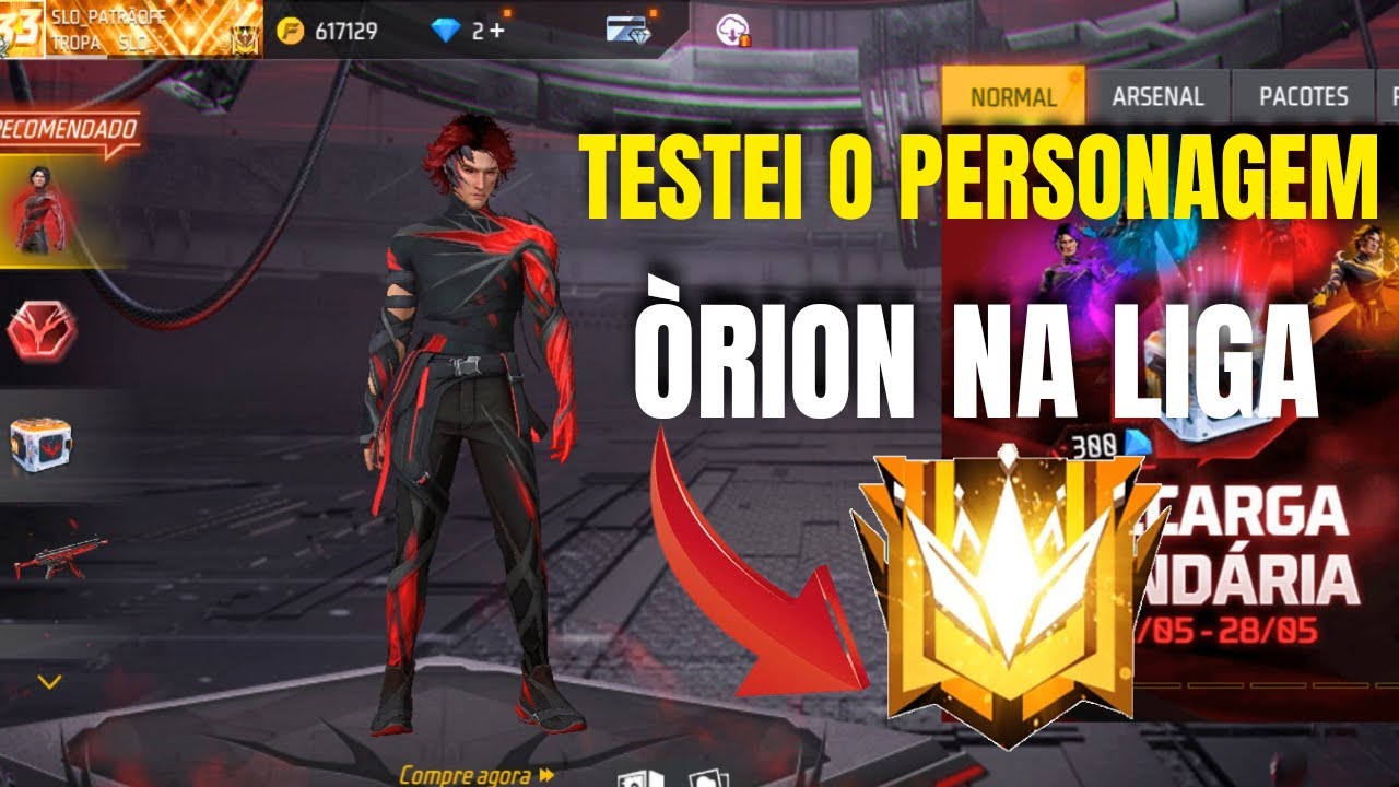 O PERSONAGEM ÒRION É BOM PARA JOGAR SOLO E SGUAD RANQUEADA NO FREE FIRE ...