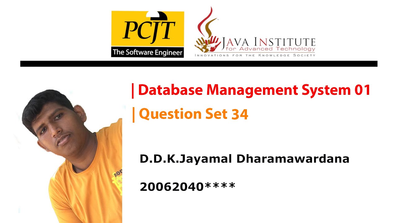 Question Set 34 | Database Management System | Java Institute - YouTube