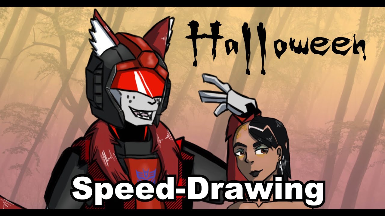 Halloween Speed Drawing - YouTube