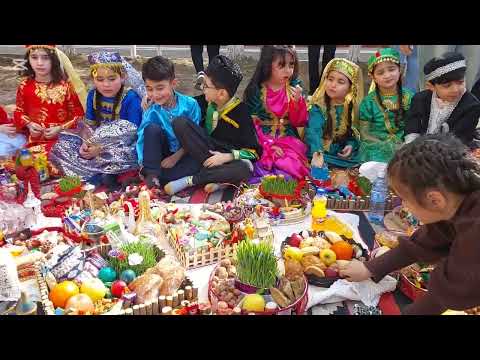 Şirvan şeher 1 nomreli orta mekteb. Novruz senliyi. Haxistalar