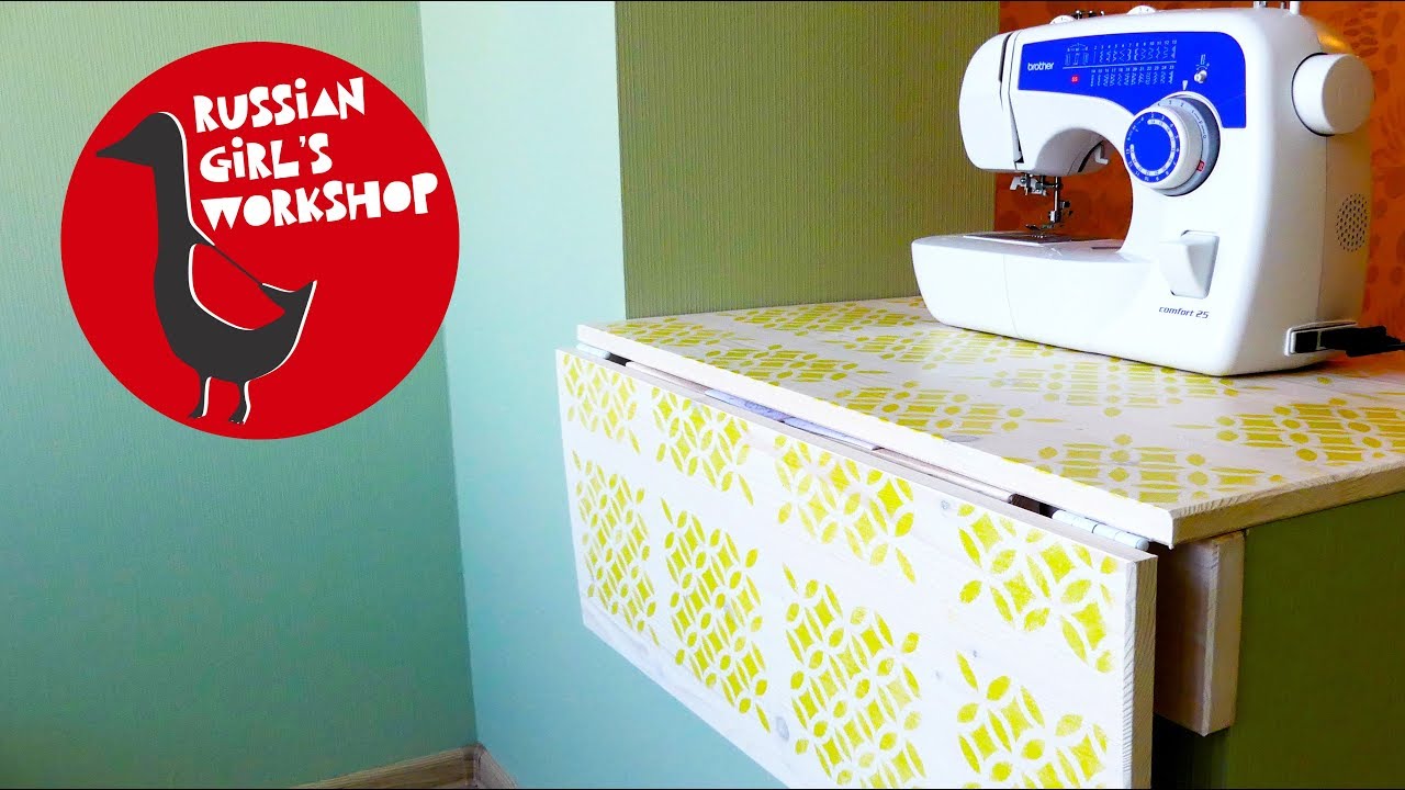 Folding table for windowsill DIY - YouTube