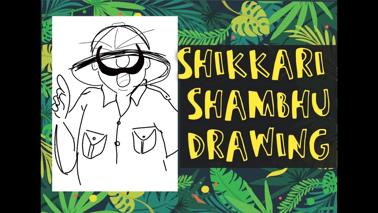 SHIKKARI SHAMBHU CARTOON DRAWING | DIGITAL DRAWING | SketchBook Drawing ...