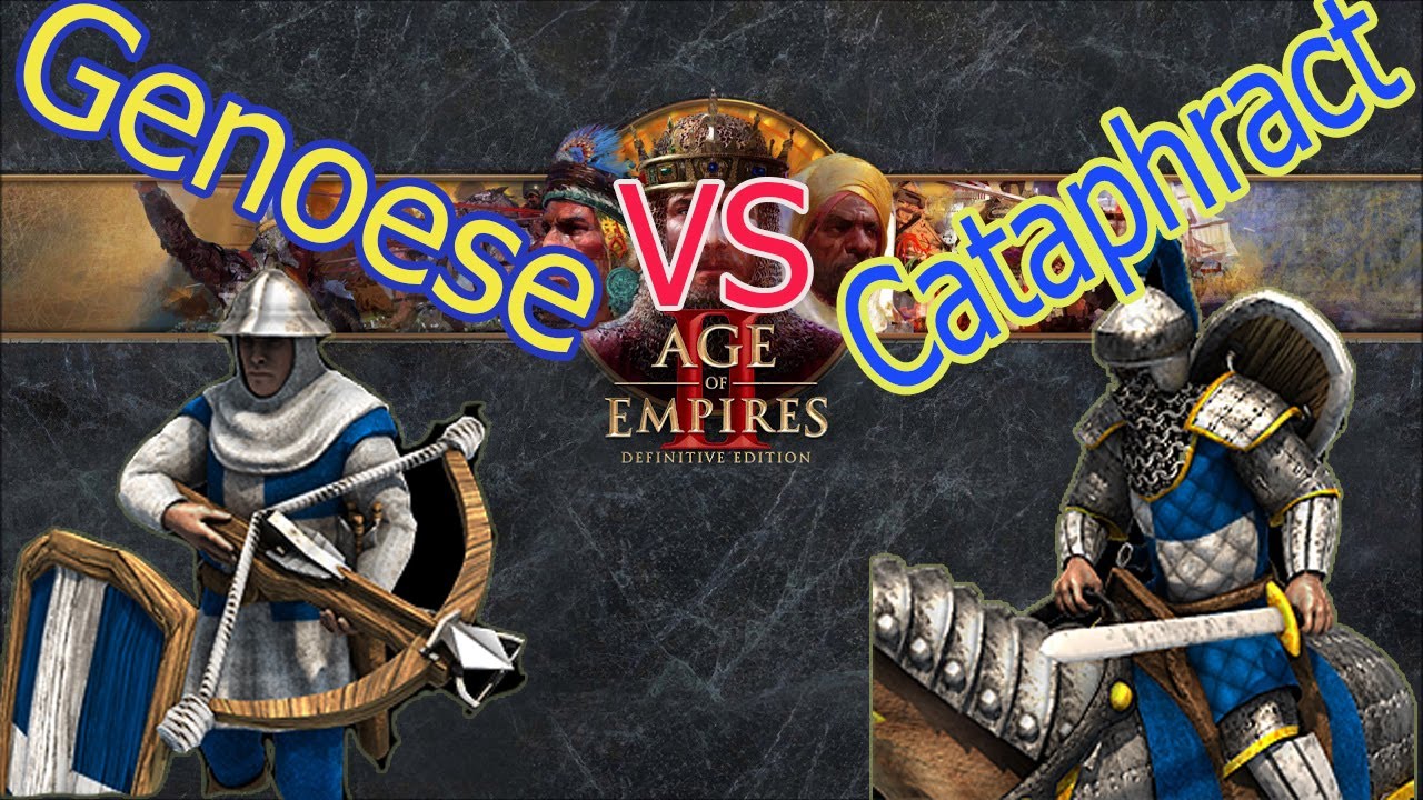 AoE2 - Cataphract vs Genoese crossbowman - YouTube