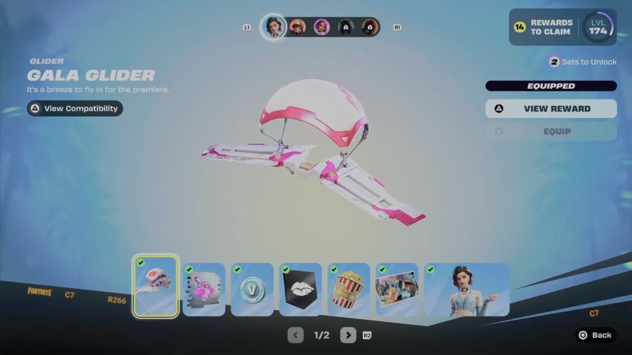 How to Unlock Gala Glider in Fortnite | Battle Pass Bonus Rewards Page ...