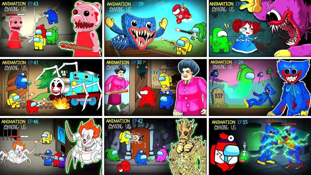 Among Us Compilation - Pvz 2 + Hungry Wuggy + Zomboss + FiendBray Wyatt ...
