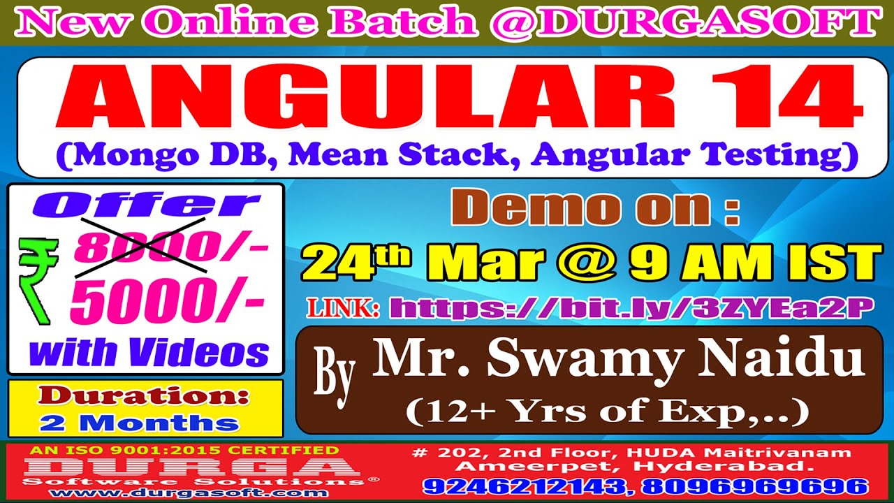 Angular 14 Online Training Durgasoft Youtube 0325