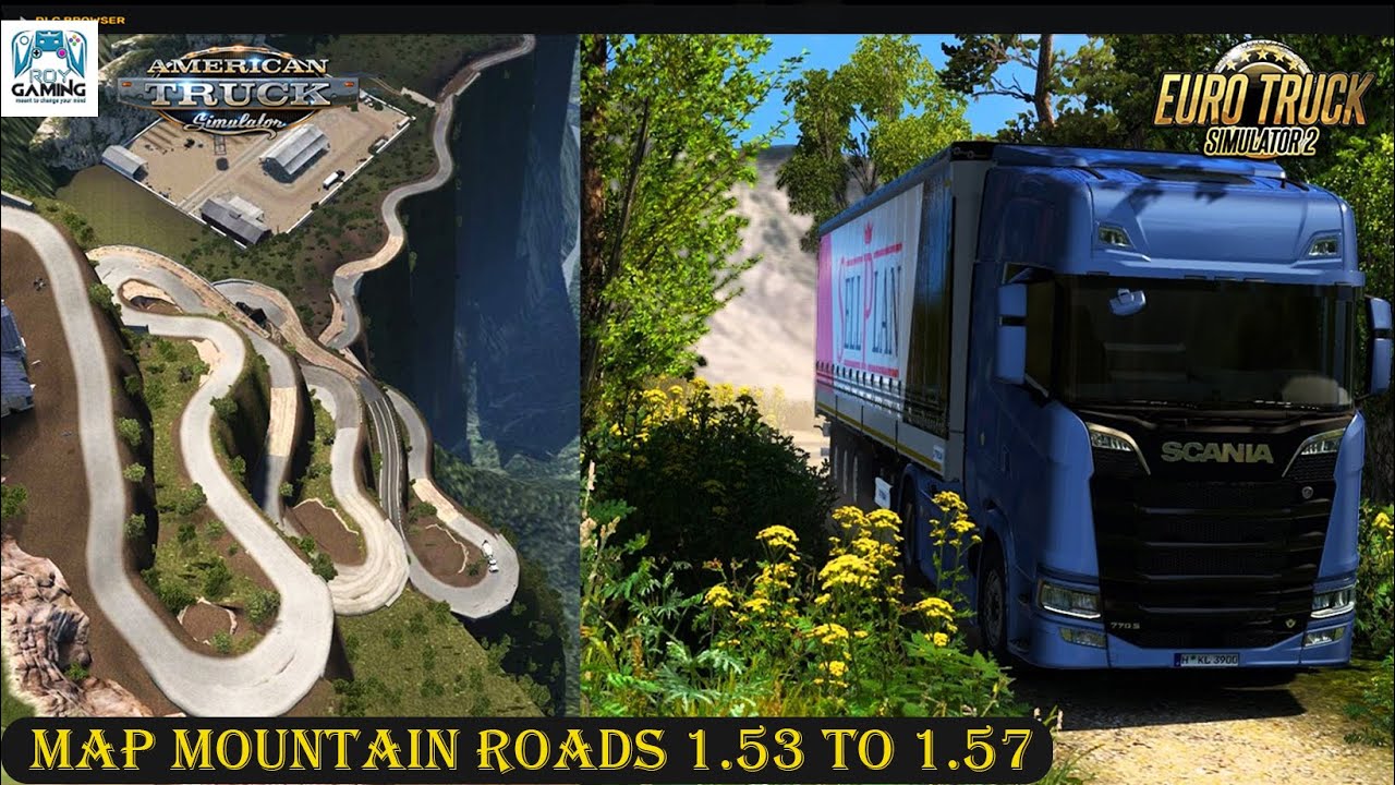Mountain Roads Extreme Map 1.53 to 1.57 ATS and ETS2 - YouTube