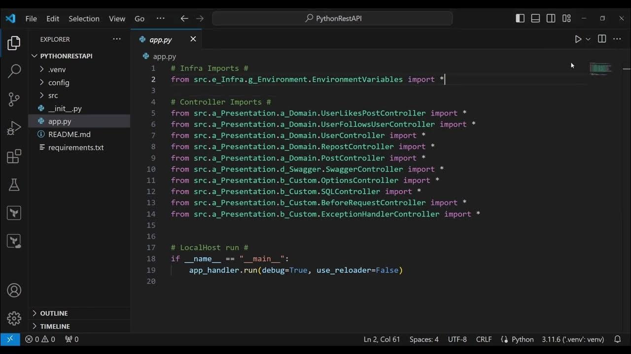 Setup: Running PythonREST in VS Code and PyCharm - YouTube
