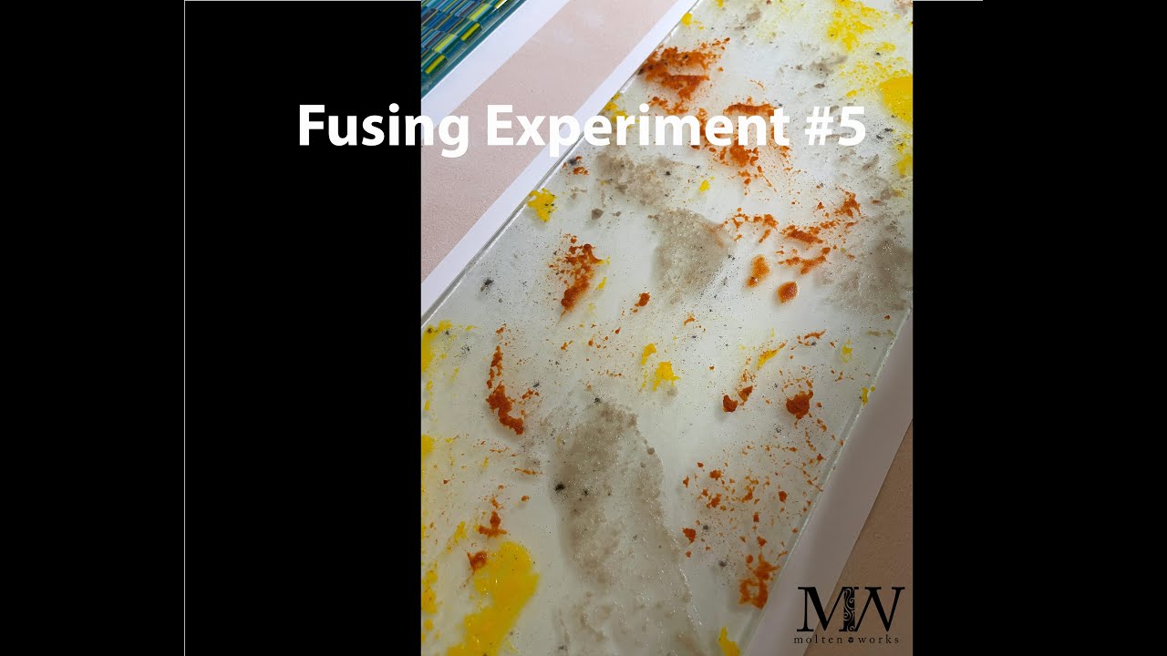 Fused Glass Experiment #5 - Liquid Stringer & Sponging - YouTube