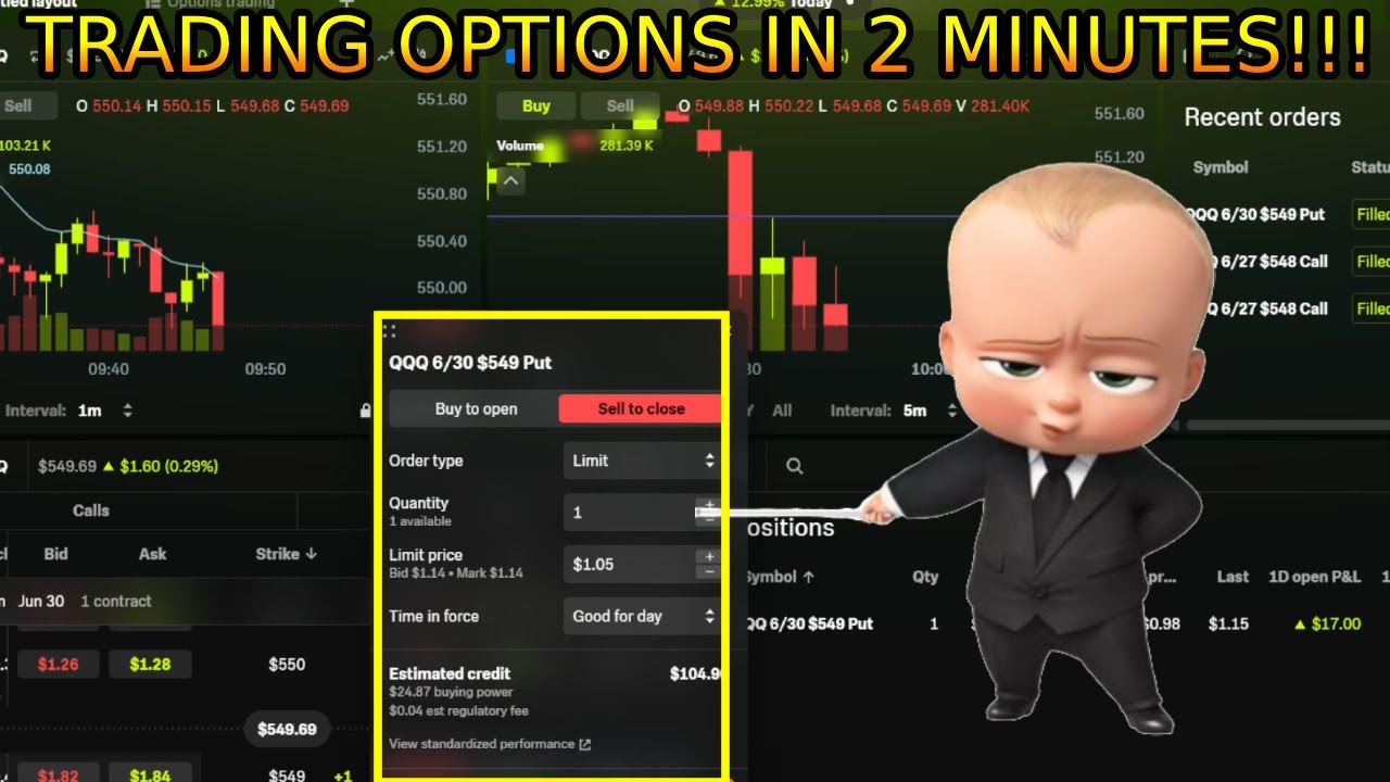 LIVE Options Trading On Robinhood | 2 Minutes of Options Trading - YouTube