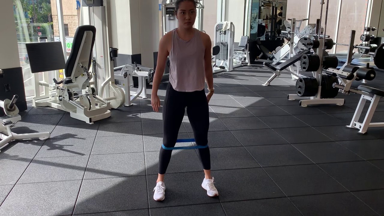 Body weight Squat with mini band - YouTube