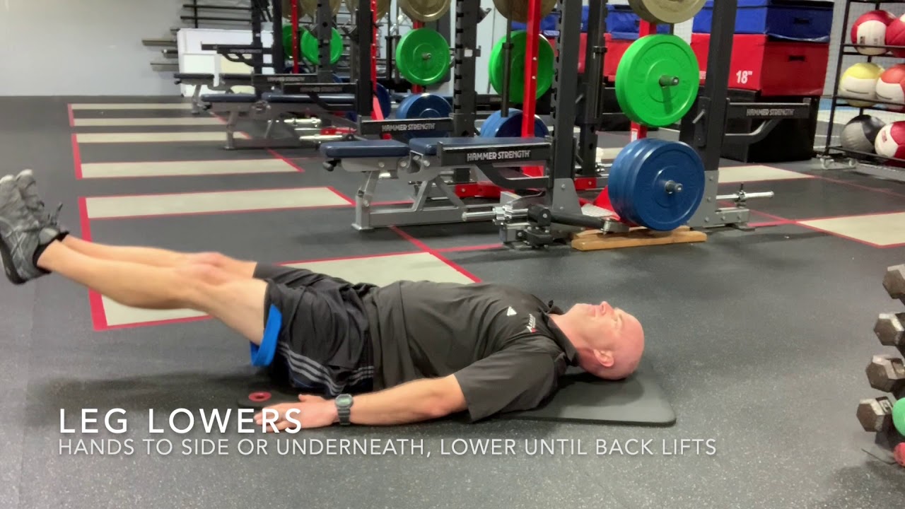 CORE STRENGTH - LEG LOWERS - YouTube