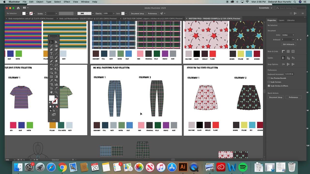 How to fill cad w: fabric scans, pattern and solid color - YouTube