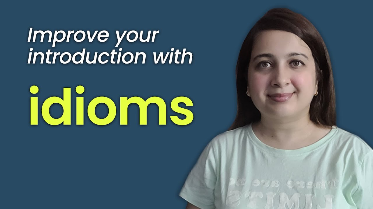 Remember these Idioms for your Introduction #ieltsspeaking - YouTube